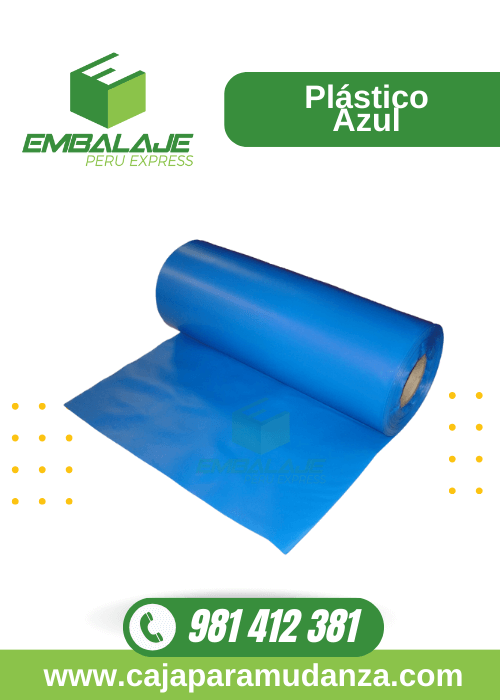 PLASTICO AZUL DOBLE ANCHO - Soluciones de Embalaje en Lima